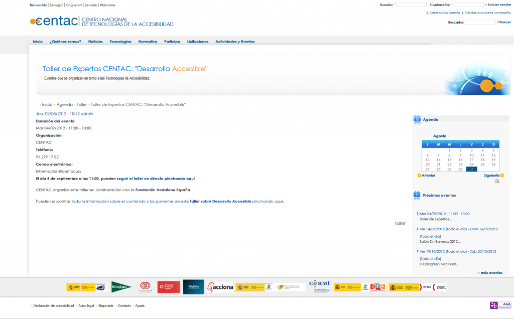 Error: problema de usabilidad en CENTAC – Programación en Internet