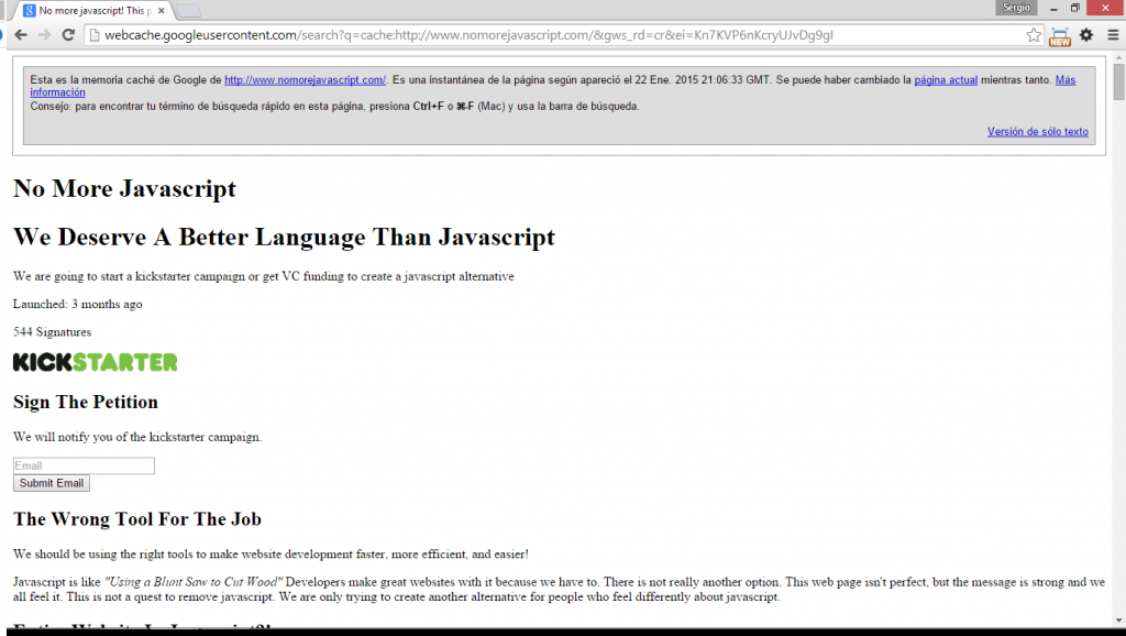 Necesitamos un lenguaje de programación mejor que JavaScript ...
