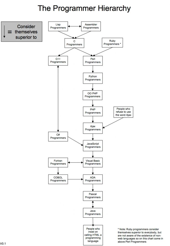 La jerarquía de los programadores – Programación en Internet